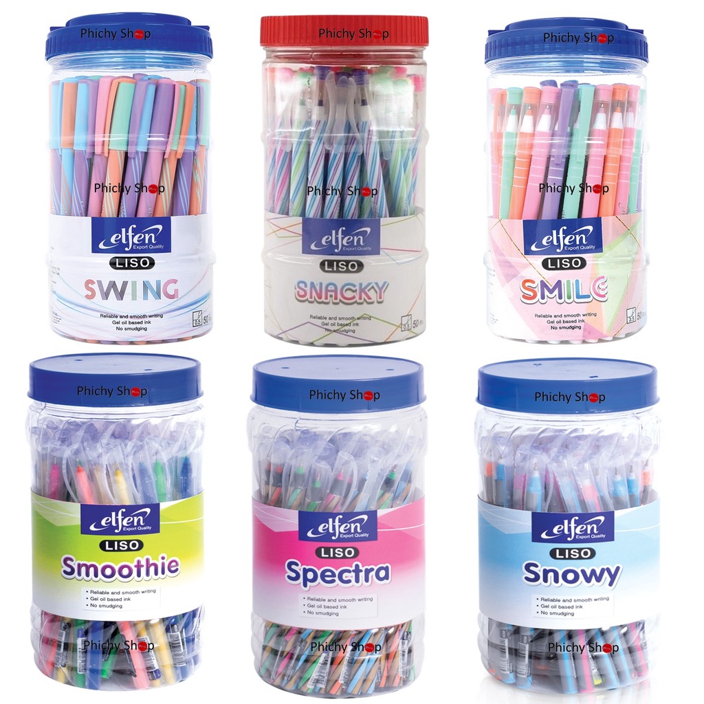Elfen Ballpoint Pen Liso Contains 50 Pcs/Barrel Snowy/Snacky/Smoothie ...