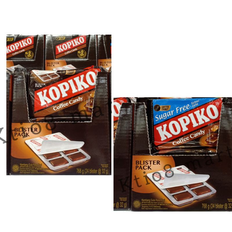 Kopiko blister/Sugar Free Contents 8 Items/coffee candy/blister pack ...