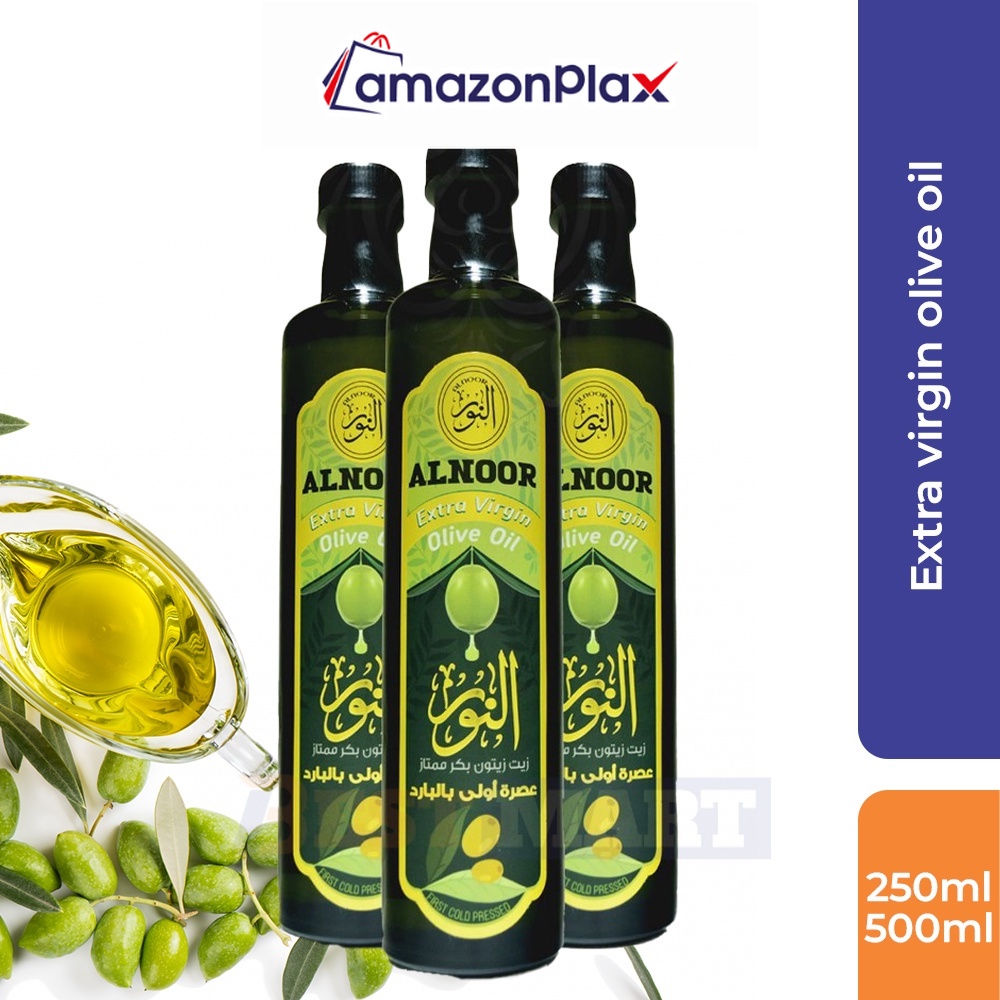 Al Noor Extra Virgin Olive Oil Cold Pressed (250ml/500ml) | Shopee ...