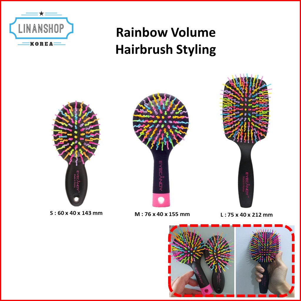 KOREA Eye Candy Rainbow Volume Hairbrush Styling | Shopee Singapore