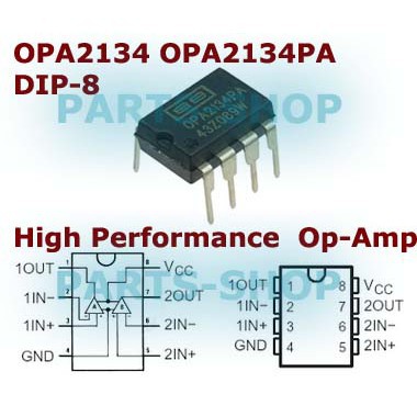 Ic OPA2134 OPA2134P High-Performance Dual Op-amp OPA2134PA DIP-8 | Shopee Singapore