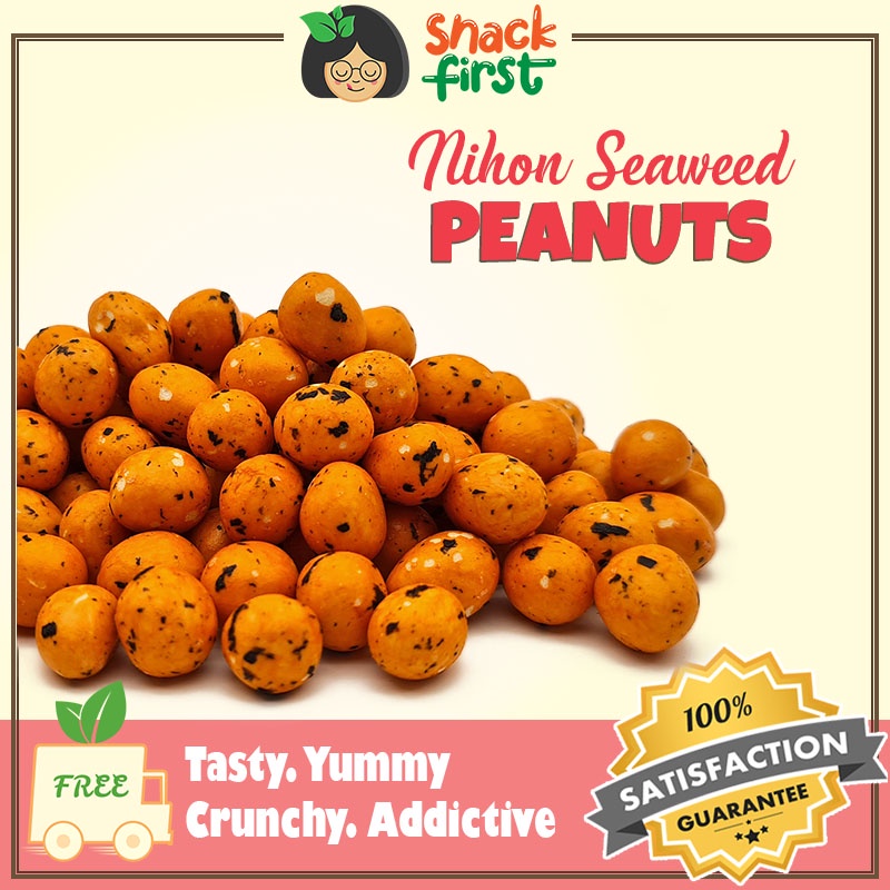 SnackFirst Nihon Seaweed Peanuts 200g/1kg Addictive Savoury Nuts Party ...