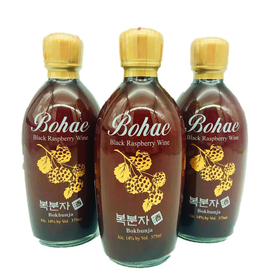 Bohae Bokbunja Raspberry Wine (3x375ml) [ Red Wine ] | Shopee Singapore