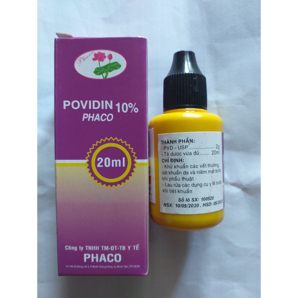 Povidine Phaco antiseptic 20ml (lot of 10 bottles) | Shopee Singapore