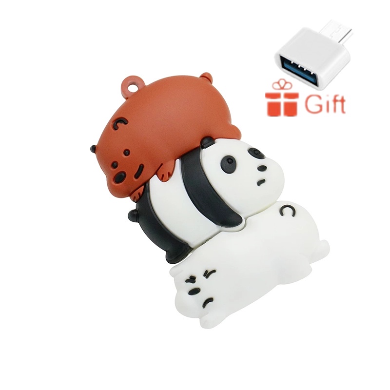 Lying bear high-speed cartoon USB flash drive 8GB 16GB 32GB 64GB 128GB ...