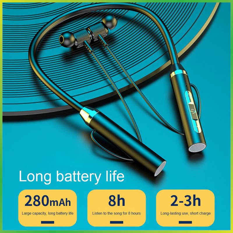 【Fast Delivery】TWS Neck Wireless Bluetooth 5.0 Earphones Magnetic ...