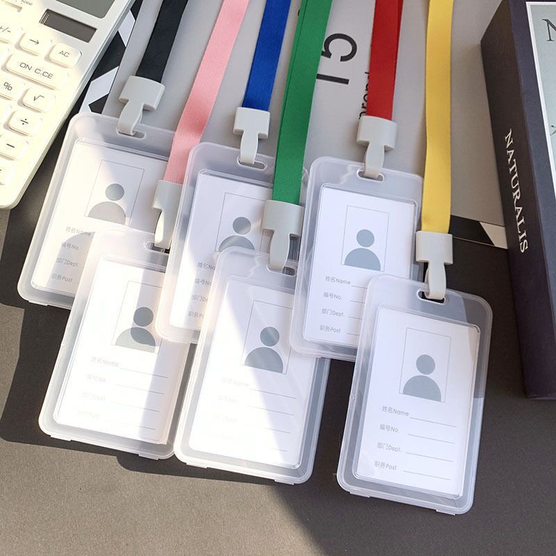 【JY】Transparent id card holder ic card holder bus card student ID ...