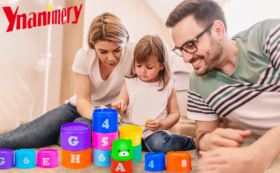 Stacking Cups Toys, Baby Toys 6 to 12 Months, Fun Sensory & Sorting ...