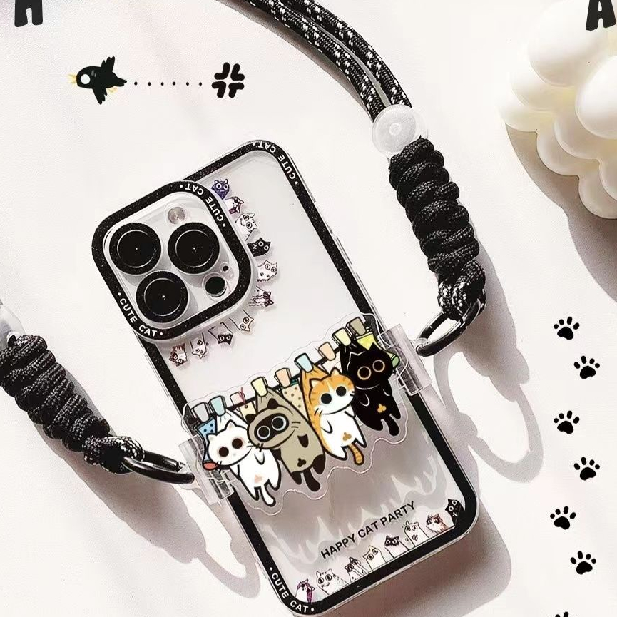 Sun Cat Mobile Phone Back Clip Lanyard Crossbody Mobile Phone Lanyard ...
