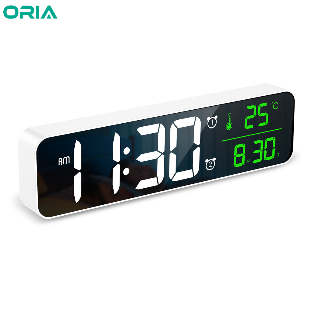 ORIA USB Powered LED Digital Alarm Clock with Temperature Display ...