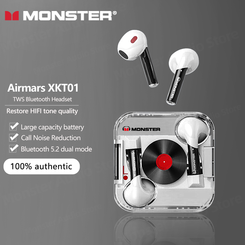 Monster XKT01 Bluetooth Earphone Gaming Earphone Surround Sound Fast ...