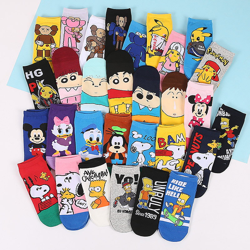 5 pairs Spring Cartoon Anime Cute Ship Socks | Shopee Singapore