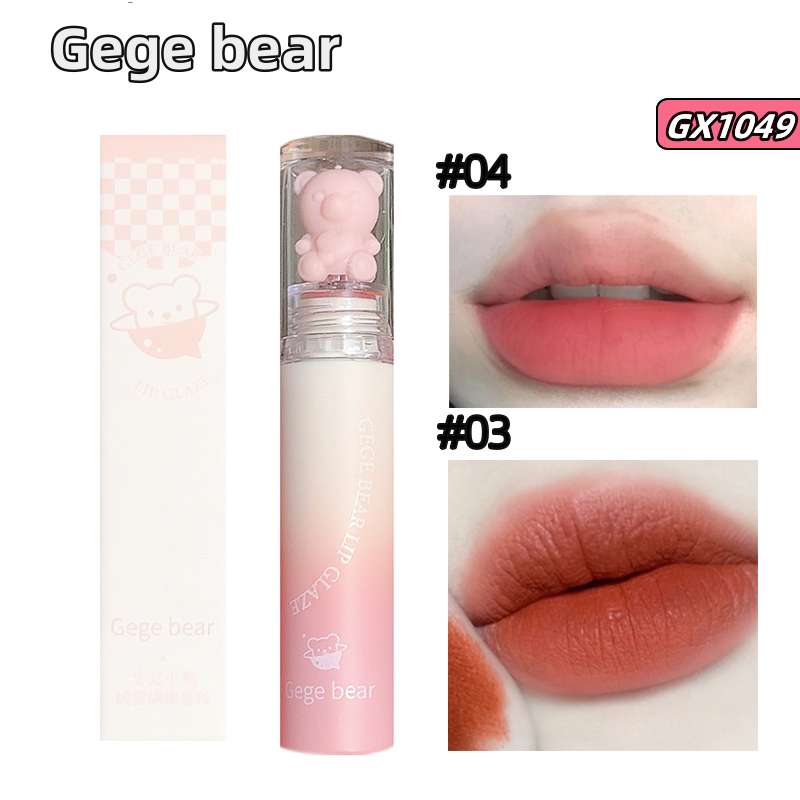 GEGE BEAR soft mist velvet texture lip mud non-stick cup lip tint waterproof longalsting liquid ...
