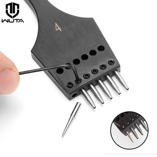 WUTA 2nd Generation Sharp Head Replaceable Pricking Iron Removable Round Hole Punch Leather ...