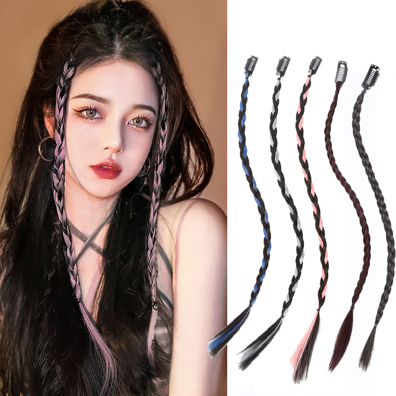 [Beautiful Magpie] Internet celebrity wig double ponytail boxer braid ...