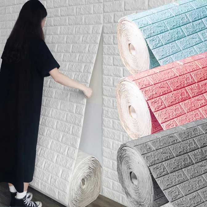 70*100cm 20meters MAX available 3D wallpaper stickers waterproof room ...