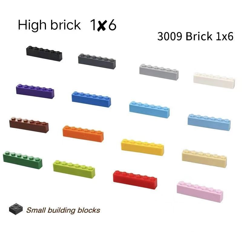 DIY Small Particle Building Blocks MOC Parts 1x6 Compatible with 3009 ...