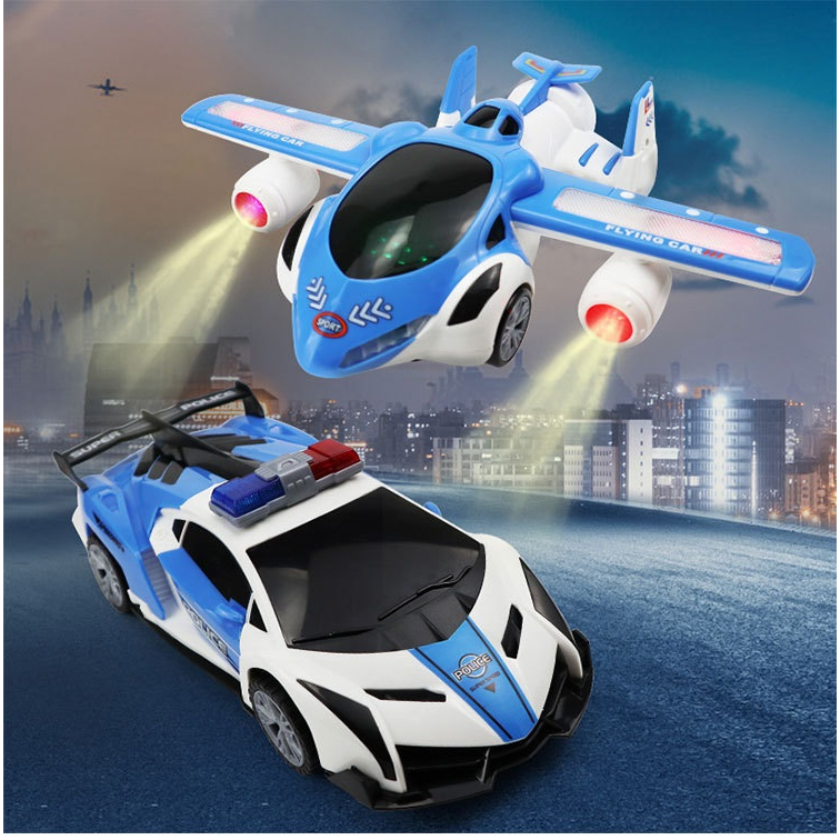 threetrees 360° Deformation Rotation Electric Toy Car with LED Light ...