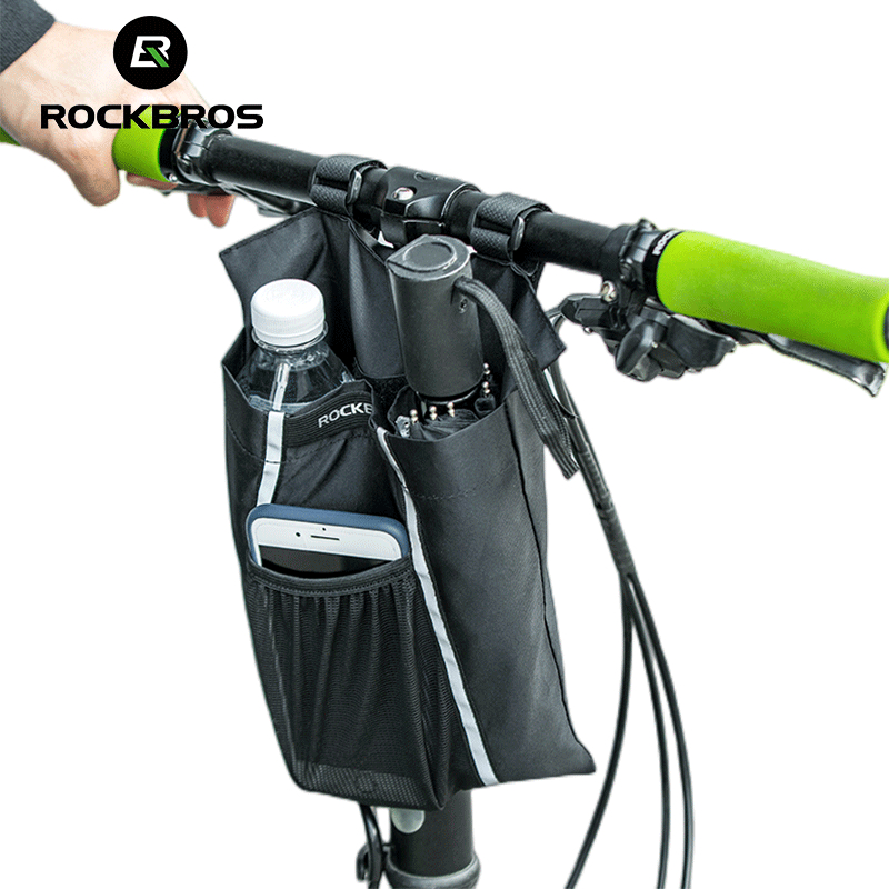 ROCKBROS Bicycle Bag Black Head Tube Handlebar Mini Foldable Storage ...