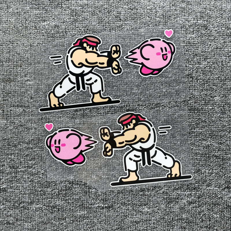 Car Stickers 星のカービィ Kirby Game Anime Cartoon Reflective Decoration For ...