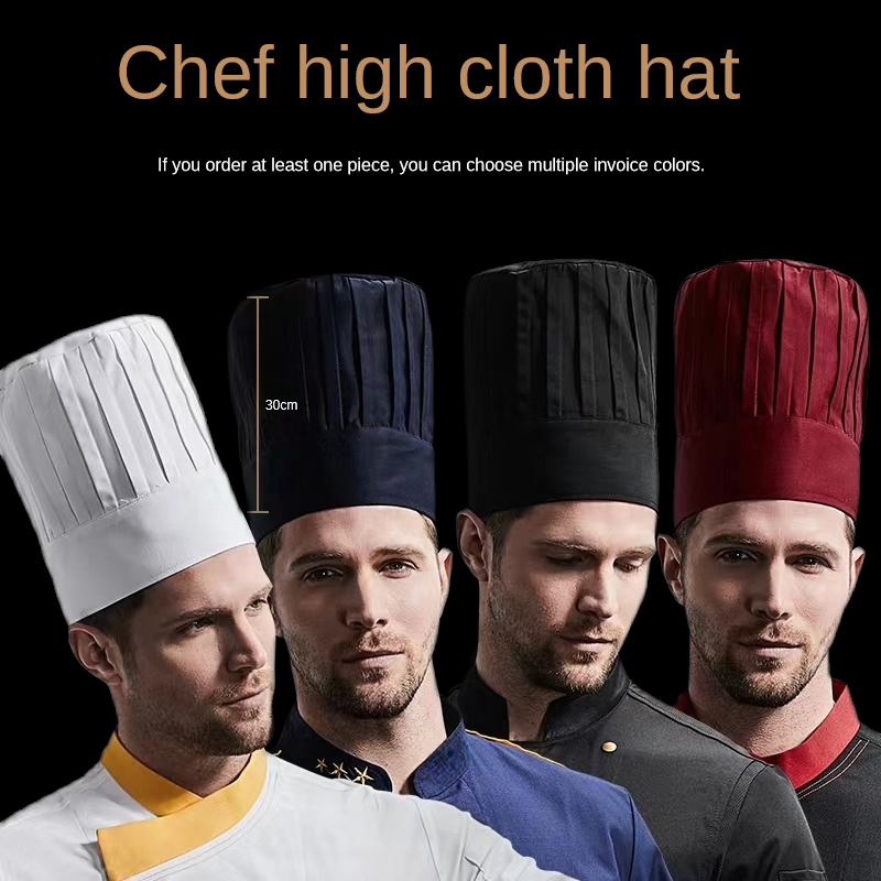 Ready Stock Unisex Chef Hat Restaurant Hotel Waiter Topper Adjustable ...
