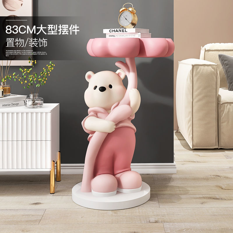 Home Decor Creative Bear Statue Floor Decor Figurine Living Room ...