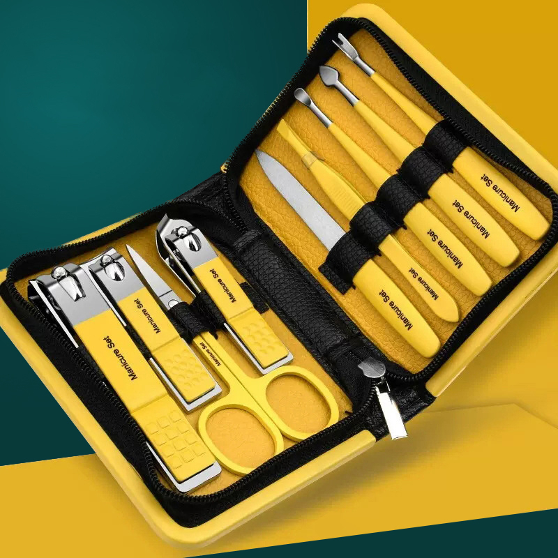 High-quality Portable 9 in 1Nail Scissors set Manicure Set Pedicure kit ...