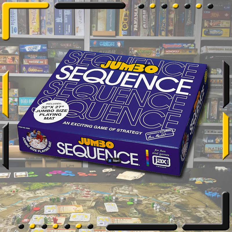 Jax Jumbo Sequence Game - Box Edition with Cushioned Mat, Cards and ...