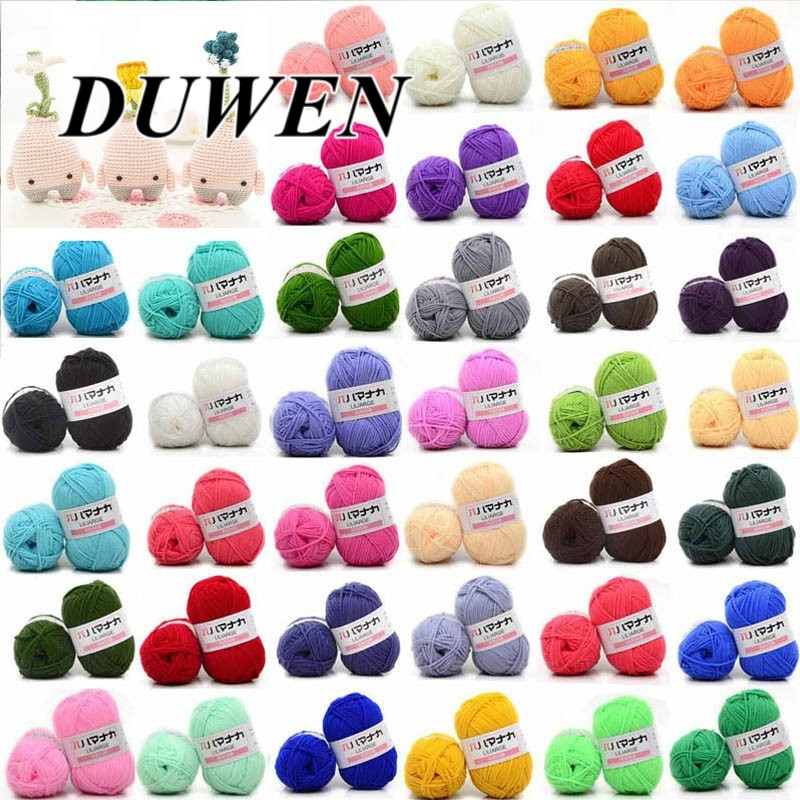 DUWEN Milk Sweet Soft Cotton Baby Knitting Wool Yarn Thick Yarn Fiber ...