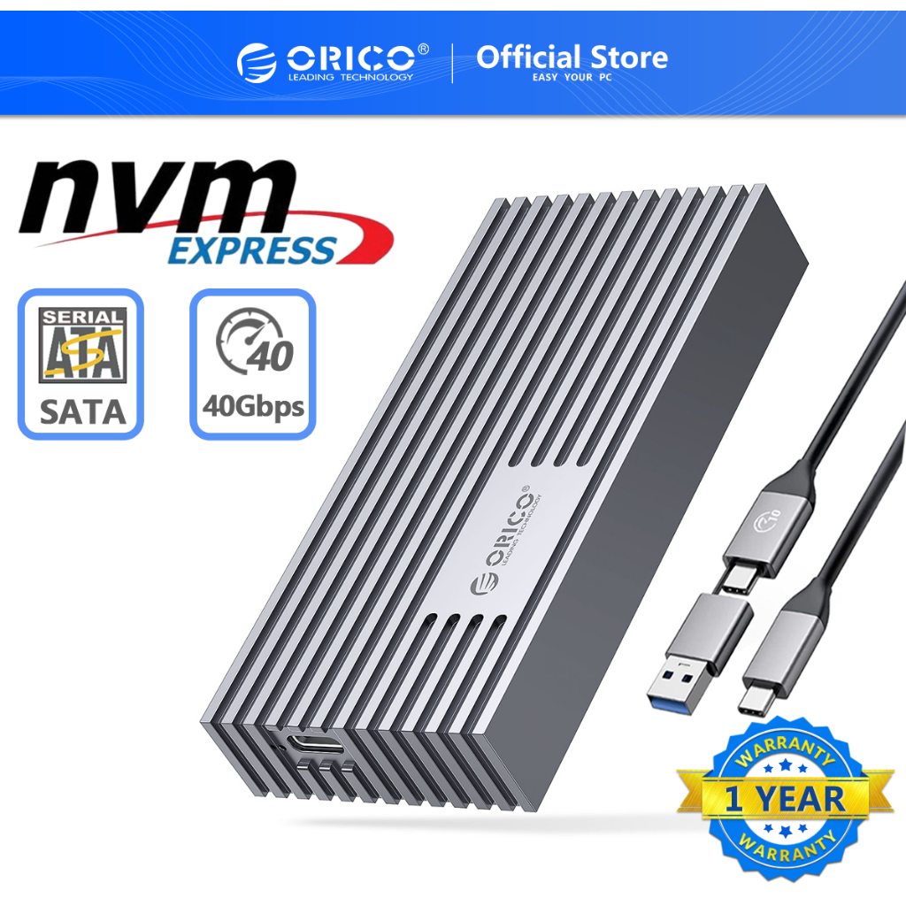 ORICO M.2 NVMe SSD Enclosure to 20Gbps USB3.2 Gen2x2 USB-C PCIe Adapter ...