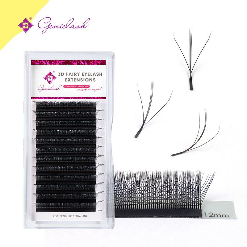 Genielash 3D 0.07 C/D/D+ Curl W Shape Permanent Eyelash Extensions ...