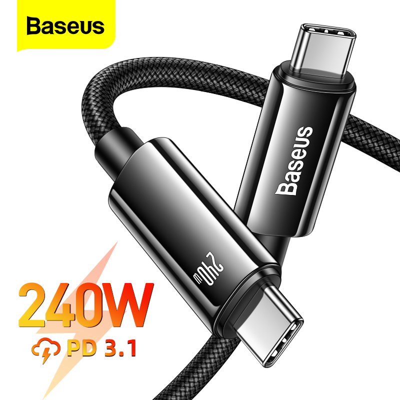 Baseus 240W USB C Cable Power Wire PD3.1 USB C to USB C PD Cable 48V5A ...