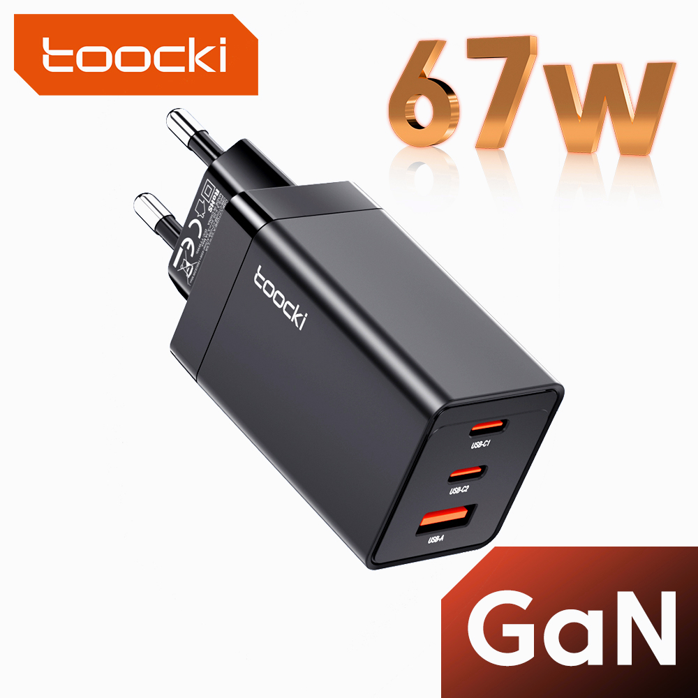 Toocki 67W GaN USB C Charger Quick Charge QC4.0 PD 3.0 PD 40W USB-C Type C Fast USB Charger ...