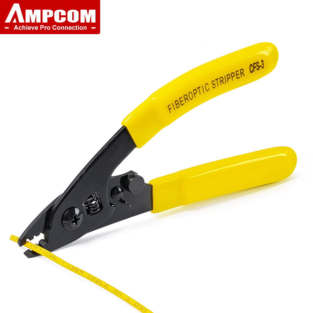AMPCOM CFS-3 Fiber Optical Stripper Pliers 3-port Wire Strippers Ftth ...