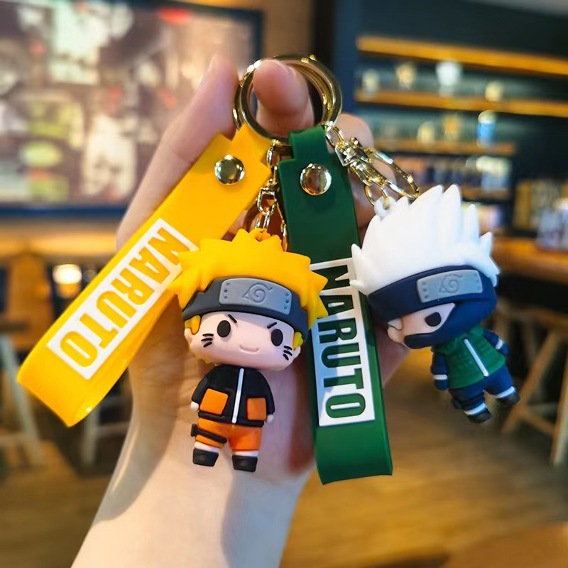 1 Pc Cartoon Cute Anime Ninja Figure Keychain Doll Backpack Pendant Car ...