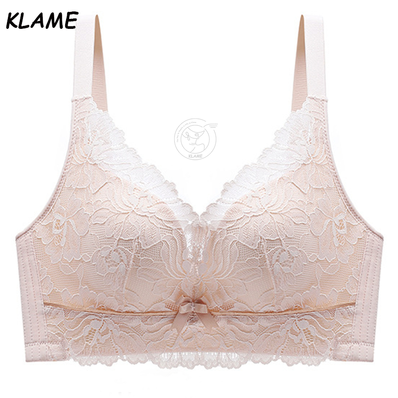 KLAME ABC Cup Latex Bra For Women Small Breasts Show Big Push Up ...