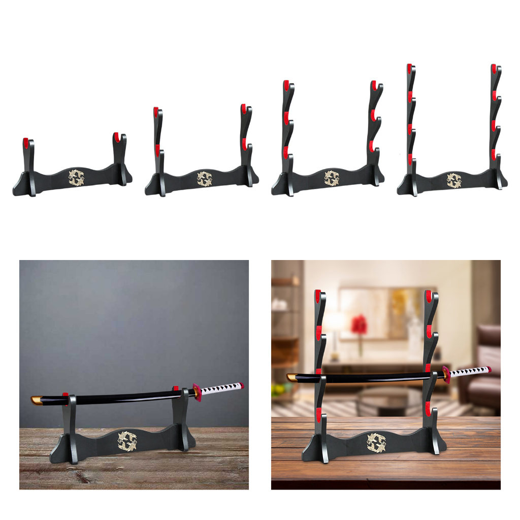 Samurai Crafts Katana Holder Stand Display Statues Sculptures Home ...