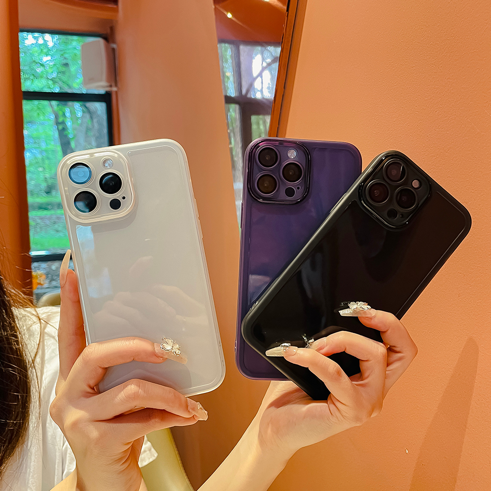 All-inclusive lens glass protects camera phone case TPU Silicone ...