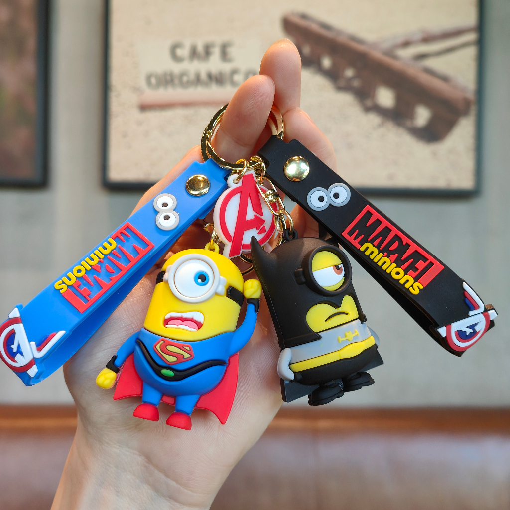 1 Pc New Cartoon Anime Minions & Avengers Figure Keychain Superman ...