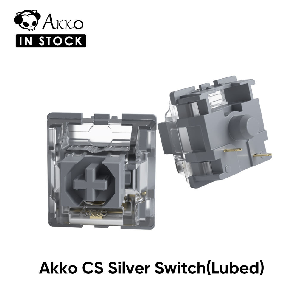 Akko 2 Pack-90 Pcs CS Silver - Lubed Switch, Linear Switches, 3-pins ...