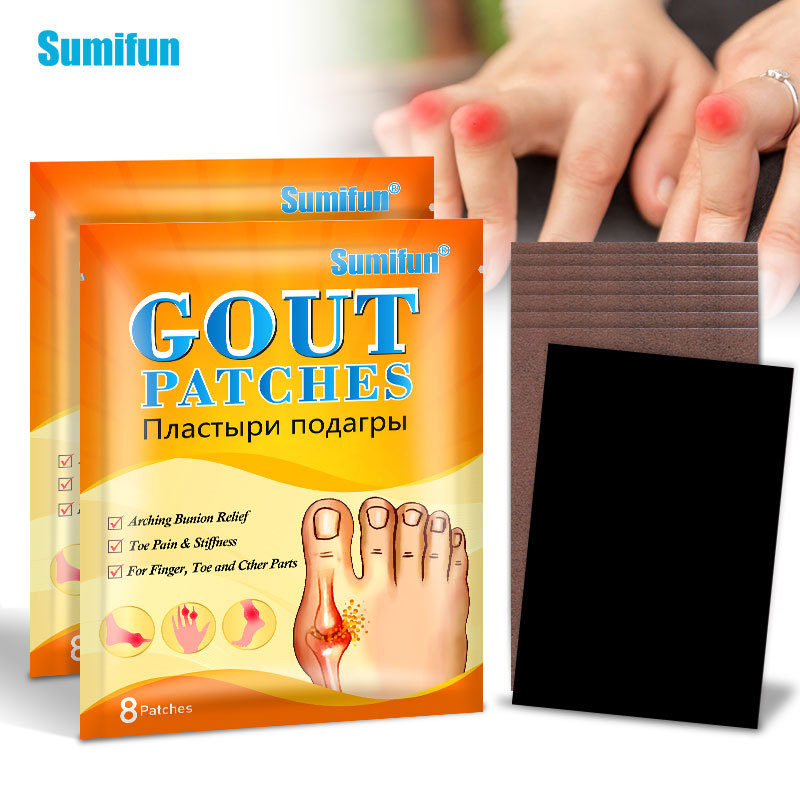 8pcs/bag Natural Herbs Finger Bunion Toe Pain Relief Patch Gout ...