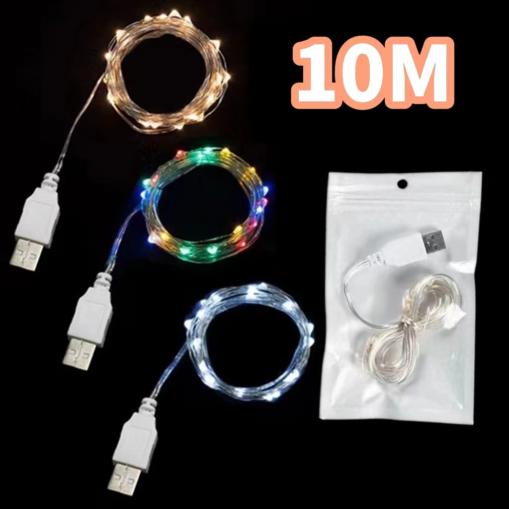 LED String Lights USB Sliver Wire Garland Fairy Lights Outdoor ...
