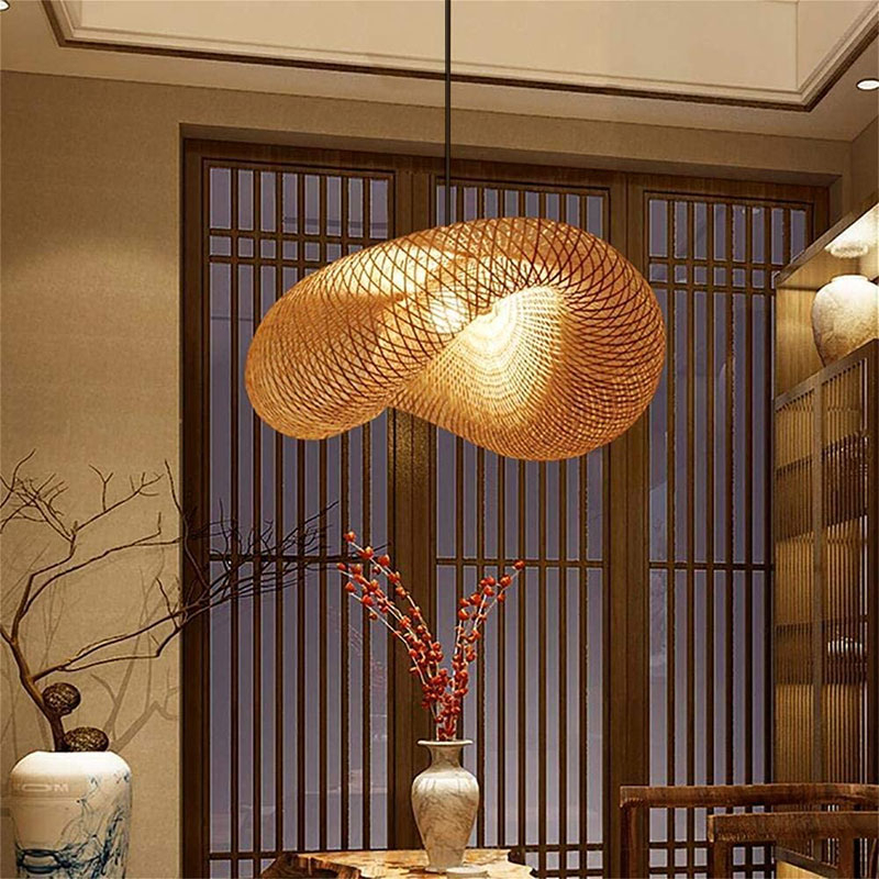 AIMI Japanese Modern Restaurant Pendant Light Retro Bamboo Lamp Coffee ...