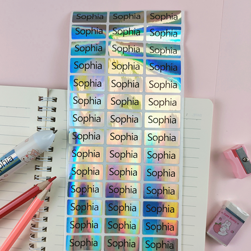 30,60,120Pcs Customize Name Stickers Waterproof Personalized Labels ...