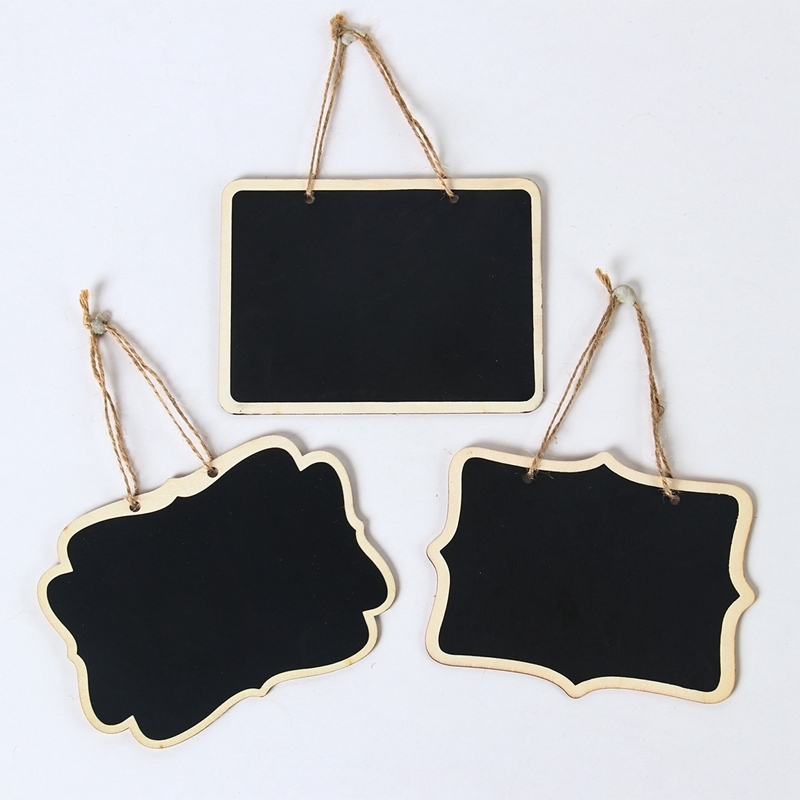 Mini Erasable Chalkboards with Hanging String Small Wooden Blackboard ...