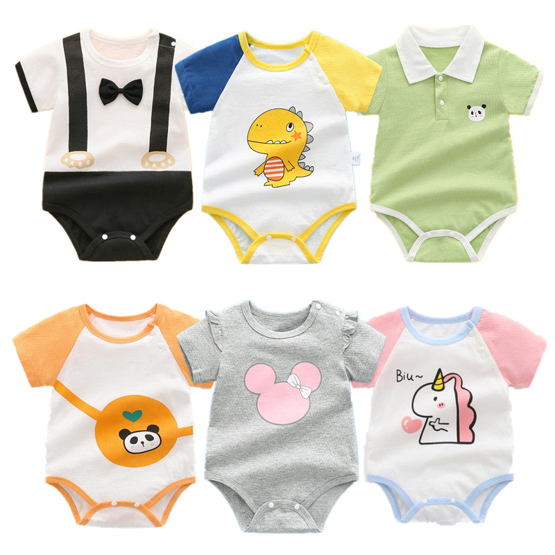 Ready Stock Baby Girl Clothes Summer Ropa New Born Bodysuit cartoon ...