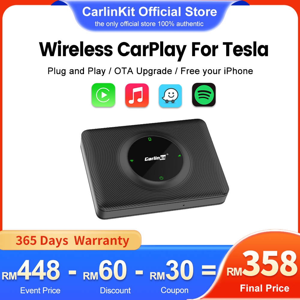 CarlinKit Wireless CarPlay Mini Box Adapter For Tesla Model 3/X/Y/S ...