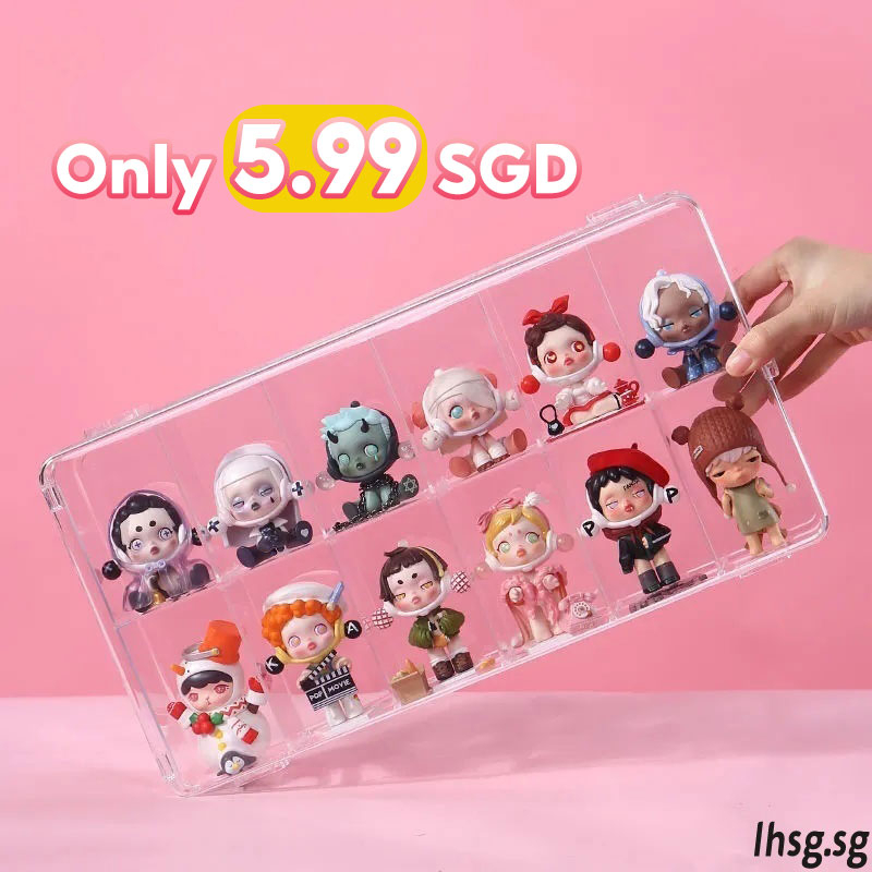 LHSG Wall-mounted Blind Box Display Case Widen Transparent Display Box ...