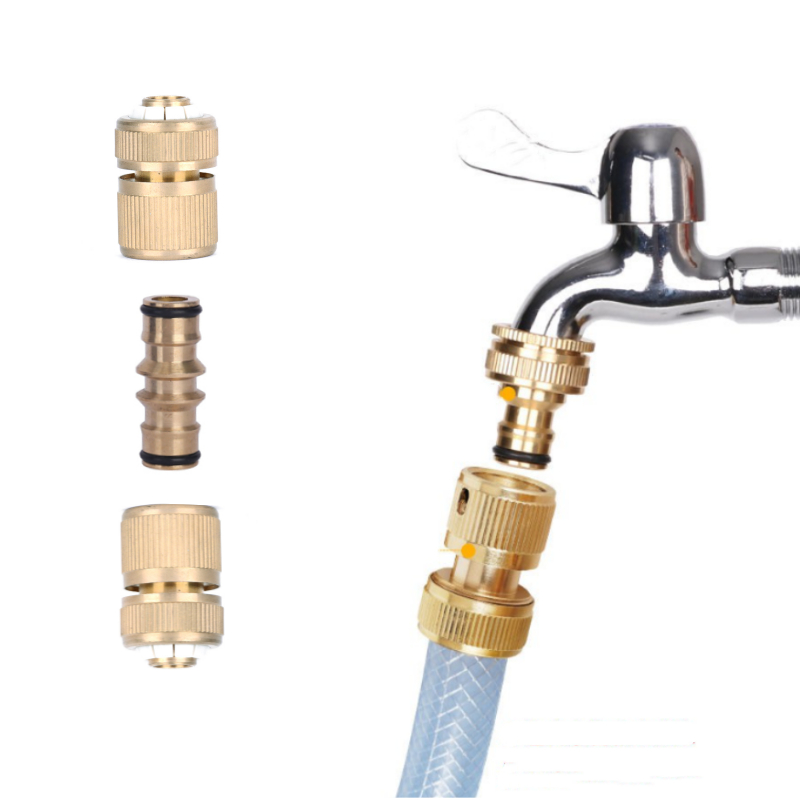 All Copper Faucet Quick Connector Connector, 1/2 Car Wash Water Pipe ...