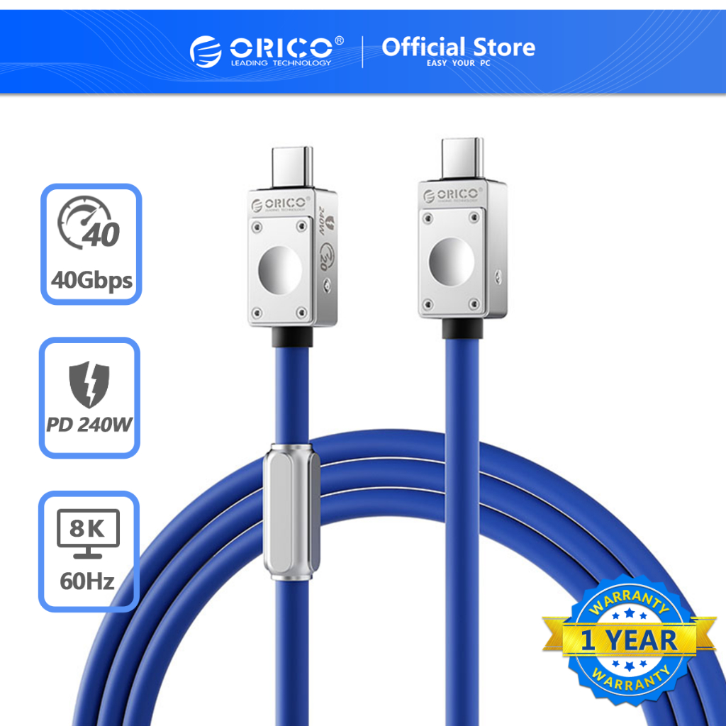 ORICO 40Gbps Cable 240W Charging USB C to USB C Cable 2M Supports ...